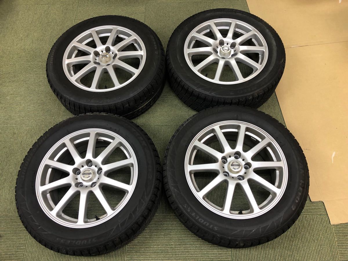 日産 純正 ホイール 17インチ 7jj 5穴 114.3 +45 スタッドレスタイヤ付き4本セット 検 エルグランド エクストレイル GT ...