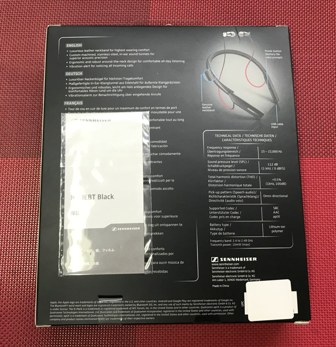 ゼンハイザー MOMENTUM In-Ear Wireless カナル型ワイヤレスイヤホン NFC Bluetooth対応/aptX/ネック ...