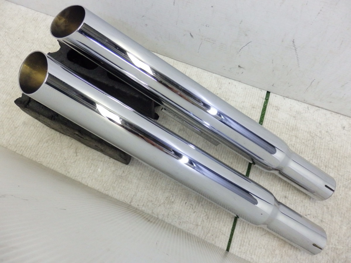 ダイナ FXDL FXD 95-16 モーターステージ 63 ブラス スラッシュ スリップオン マフラー 迅速出荷 落札 U209(ハーレー ...