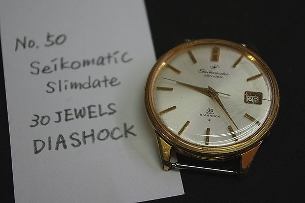 №50 Seikomatic Slimdate 30JEWELS DIASHOCK ジャンク(セイコー)｜売買されたオークション情報、yahooの商品情報をアーカイブ公開 - オークファン ...