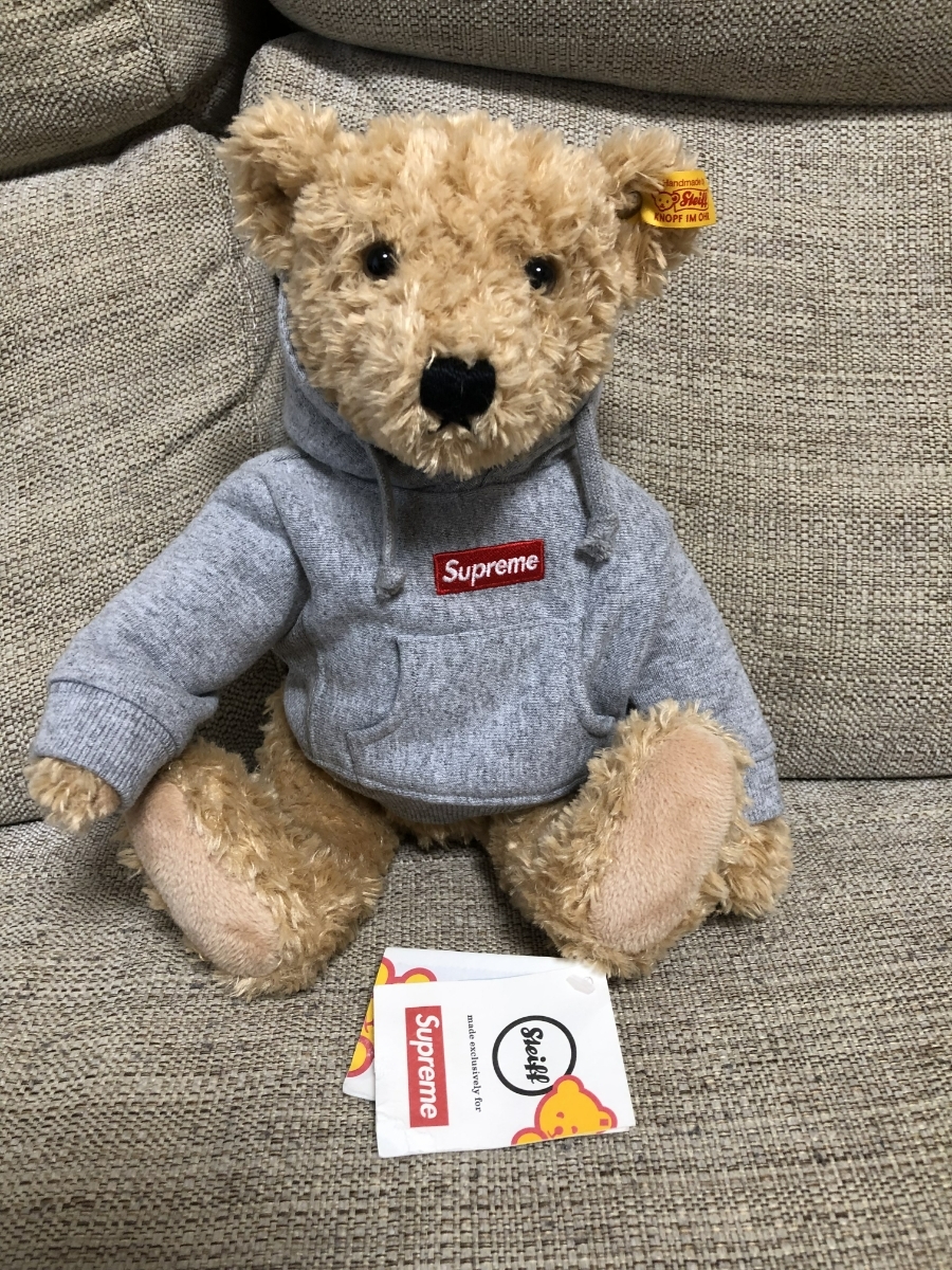 美 Supreme Steiff Bear Box Logo pullovers greyグレーテディベアシュタイフ(その他)｜売買された ...