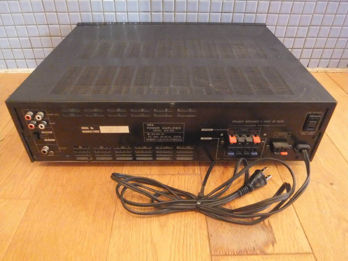 NEC POWER AMPLIFIER MODEL AVA-505ジャンク 現状品(NEC)｜売買されたオークション情報、yahooの商品情報 ...