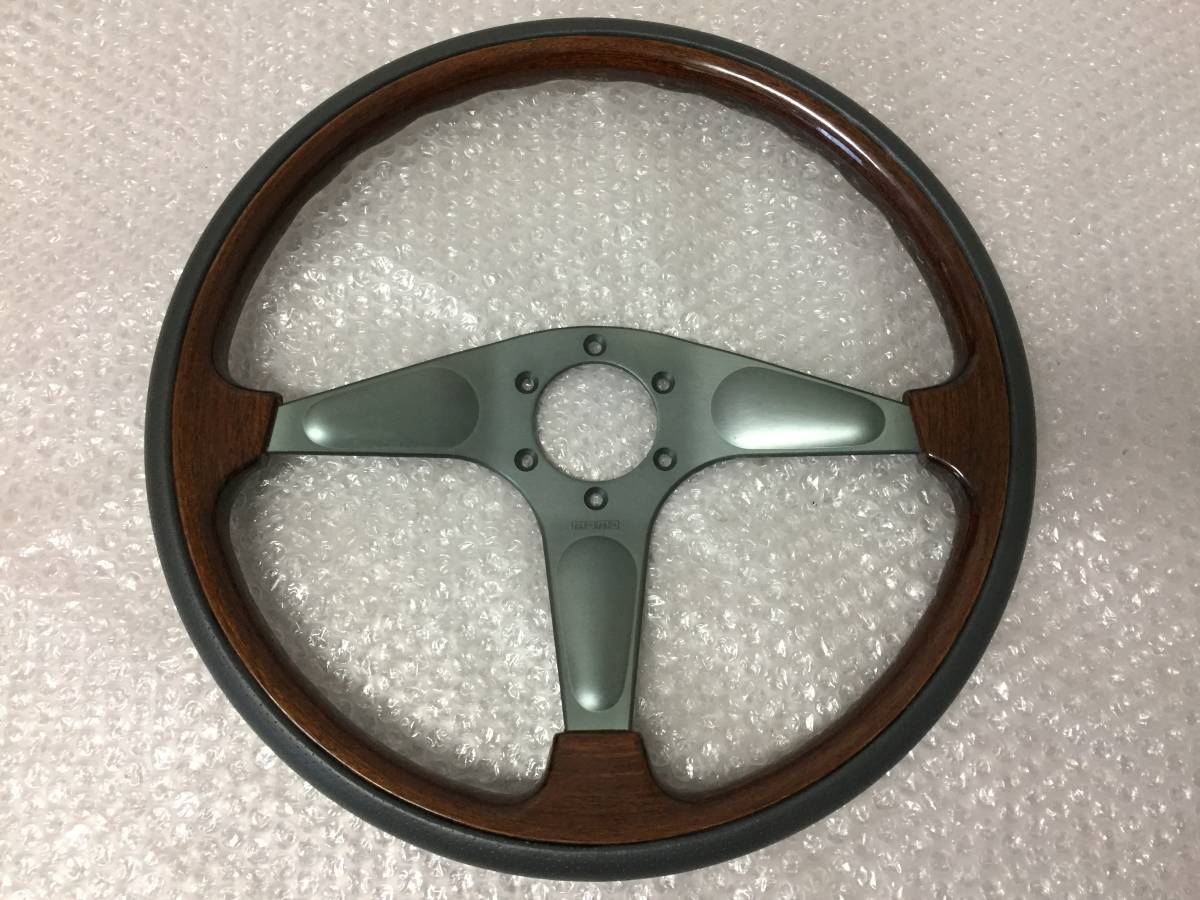 新古品 momo モモ CERTO チェルト 37Φ レザー ウッド コンビ ステアリング ハンドル 37 1996 VW ワーゲン ヴァナ ...