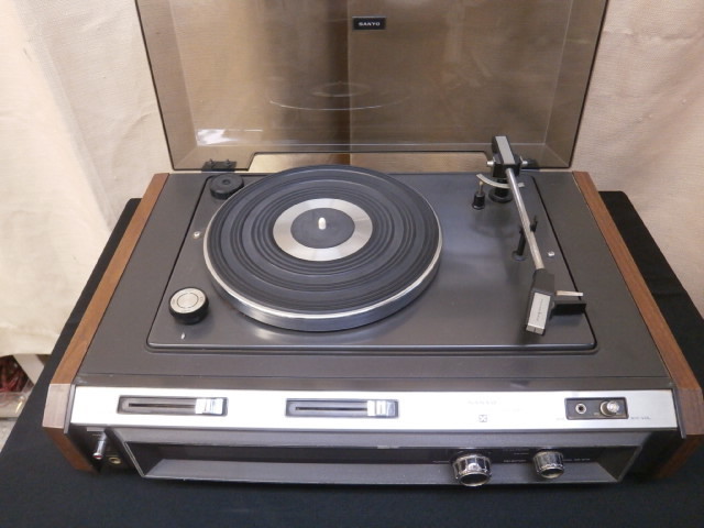 SANYO QUADROPHONIC STEREO SYSTEM 4ch/2ch モジュラー 33 1/3 45 78 rpm アイドラー ...