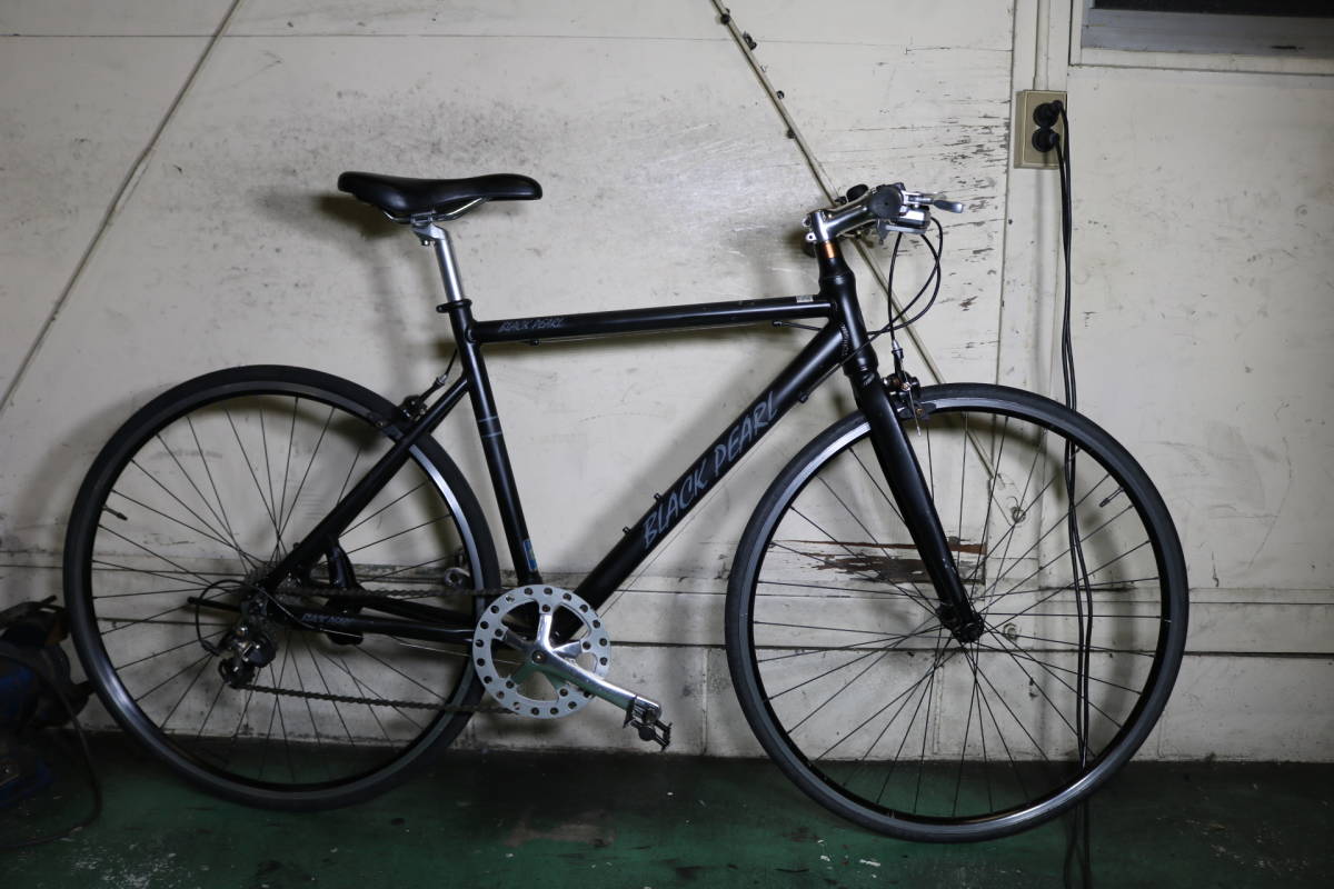 美品！EISAN ALMI CROSS BI BLACK PEARL 700C アルミ 8速 500mm BAA付クロス