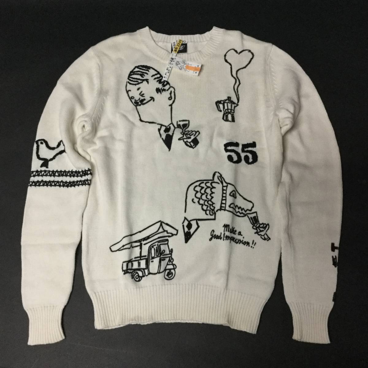 55DSL ディーゼル DIESEL お洒落 刺繍 ニット L アイボリー 正規品 RK(セーター)｜売買されたオークション情報、yahooの ...