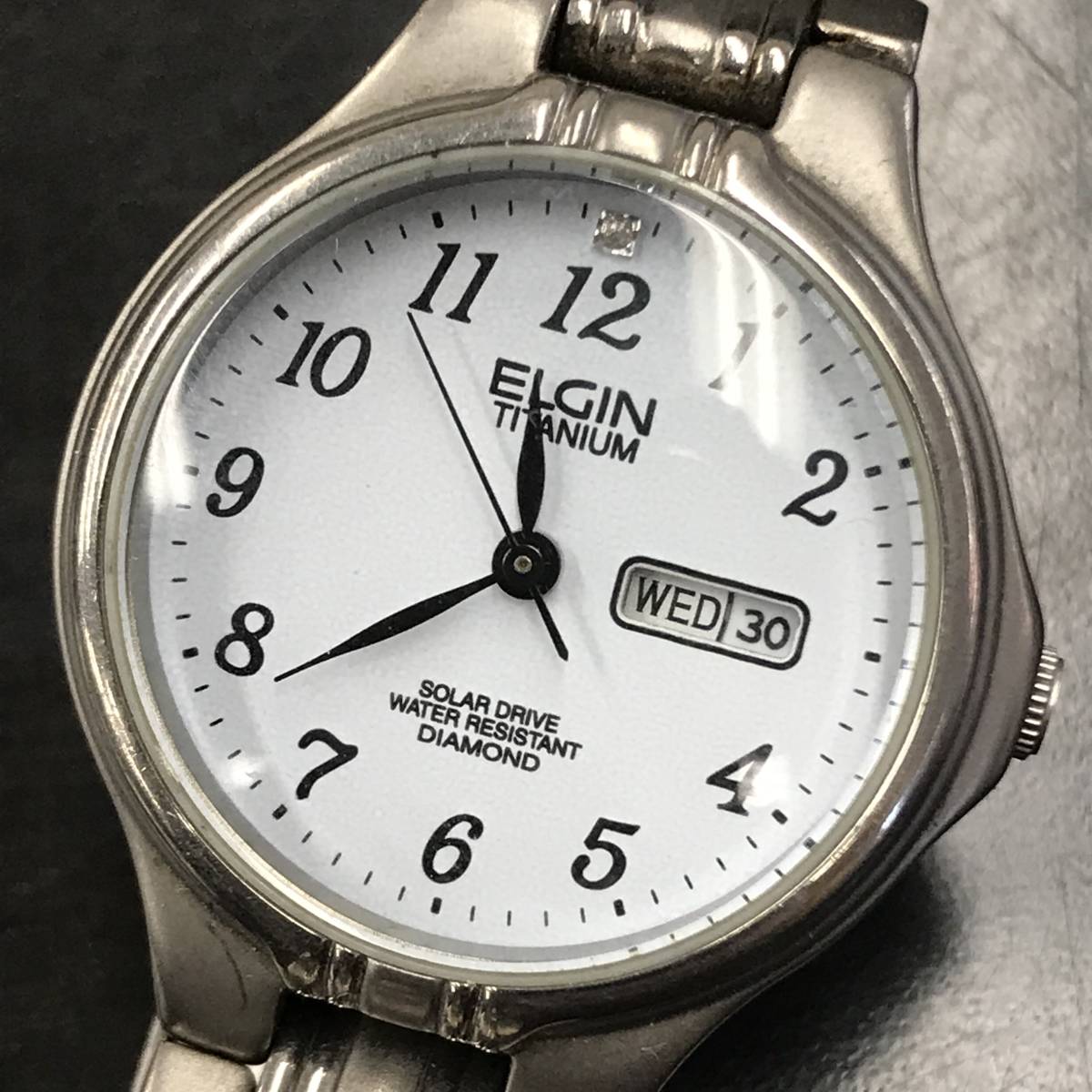 ELGIN TITANIUM エルジン チタニウム ソーラードライブ デイデイト 腕時計 径28mm FK-1224-C 稼働品(エルジン)｜売買されたオークション情報、yahooの商品情報を ...