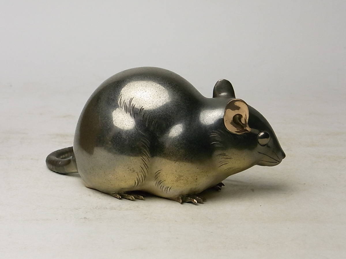 u517 金工師 近藤正真 鋳金銅 鼠 置物 共箱 重量847g / 正眞 ねずみ 子 干支 銅像 ブロンズ像(その他)｜売買されたオークション情報、yahooの商品情報をアーカイブ公開 ...