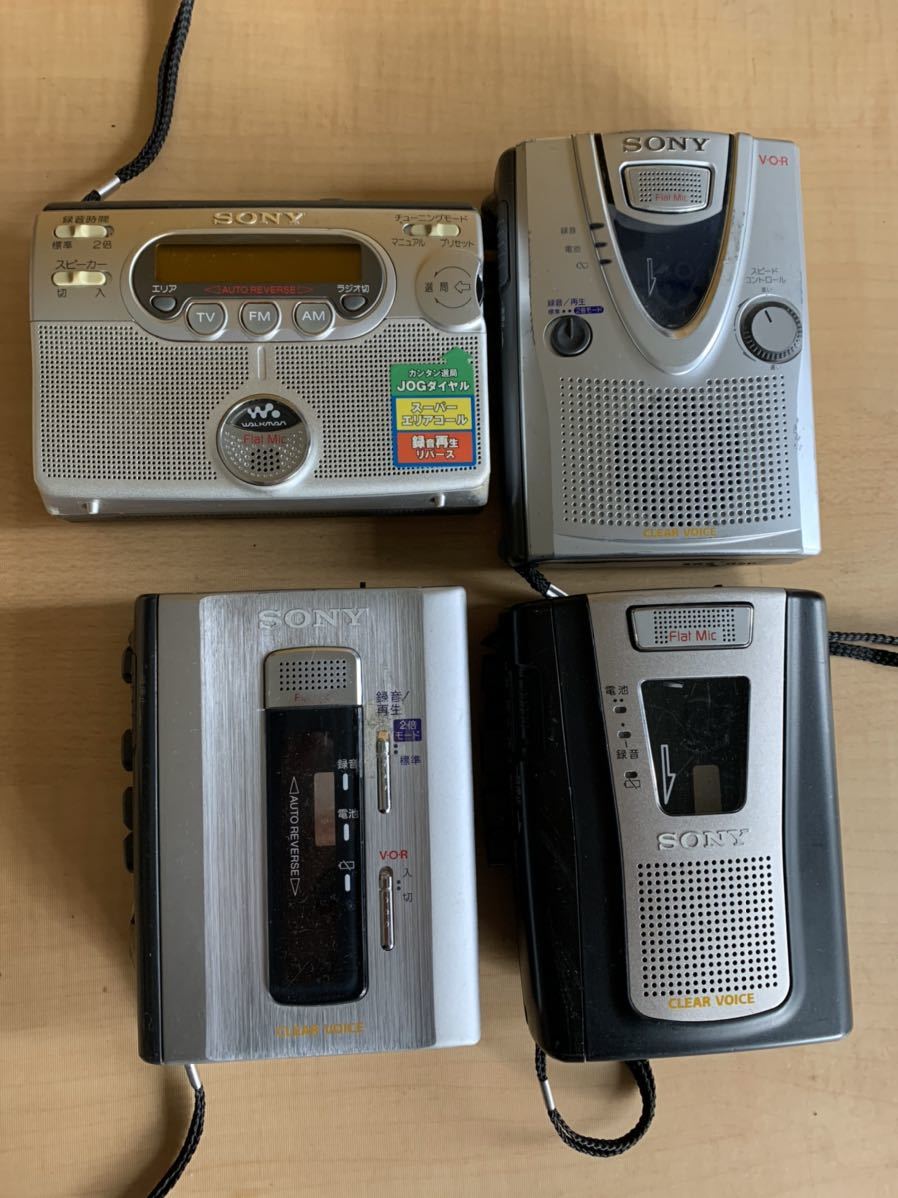 SONY ソニー カセットプレーヤー wm-gx400 /tcm-500 /tcm-400 /tcm-36 ジャンク品 4点まとめ売り(録音 ...
