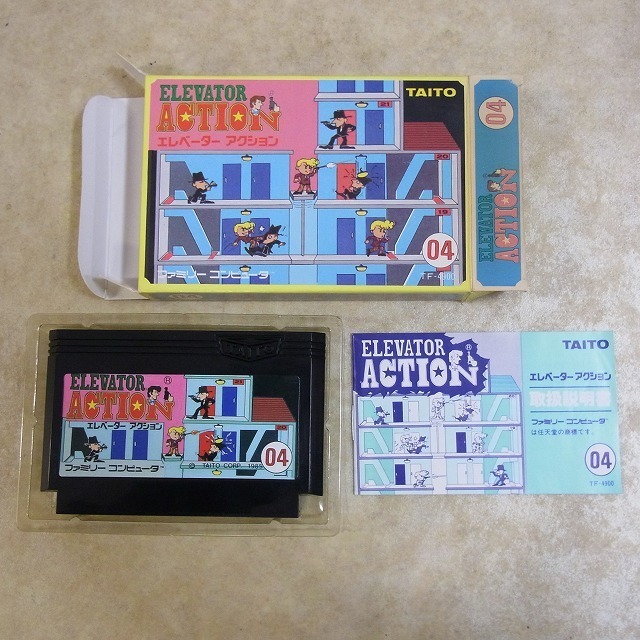 FC ファミコン エレベーターアクション ELEVATOR ACTION タイトー TAITO 箱説付 10(アクション)｜売買されたオークション情報、yahooの商品情報をアーカイブ公開 ...