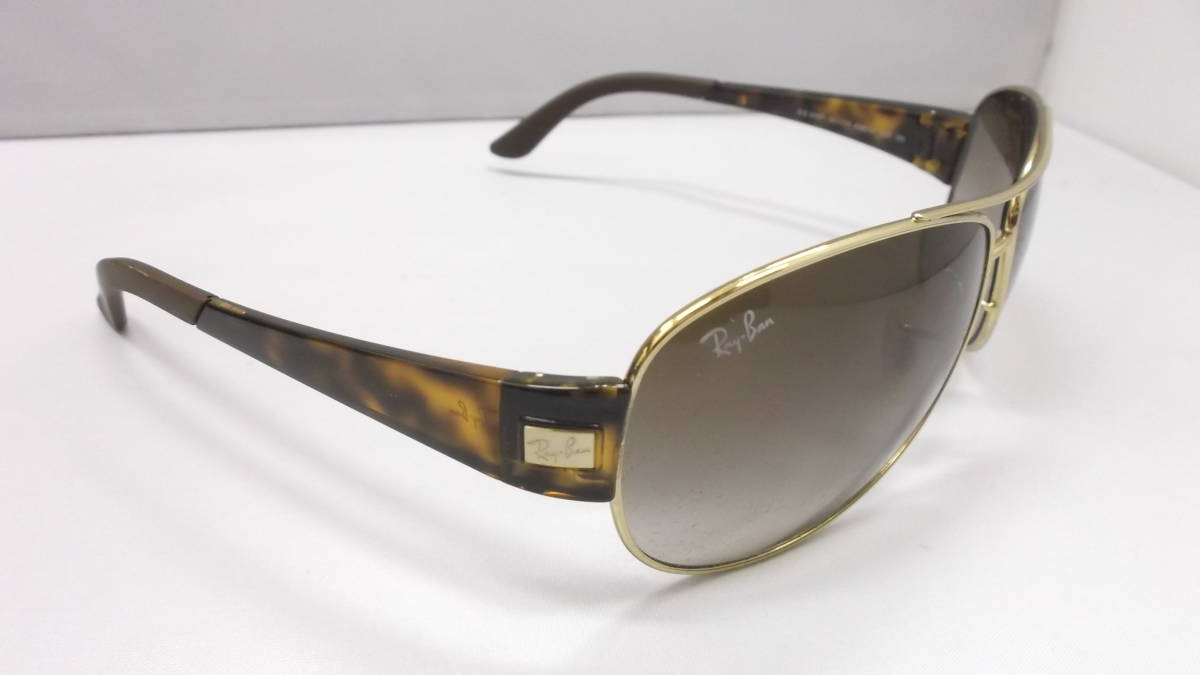 9195 程度良好 レイバン RayBan ティアドロップ サングラス RB3467 001/13 63 13 125 3N(サングラス ...