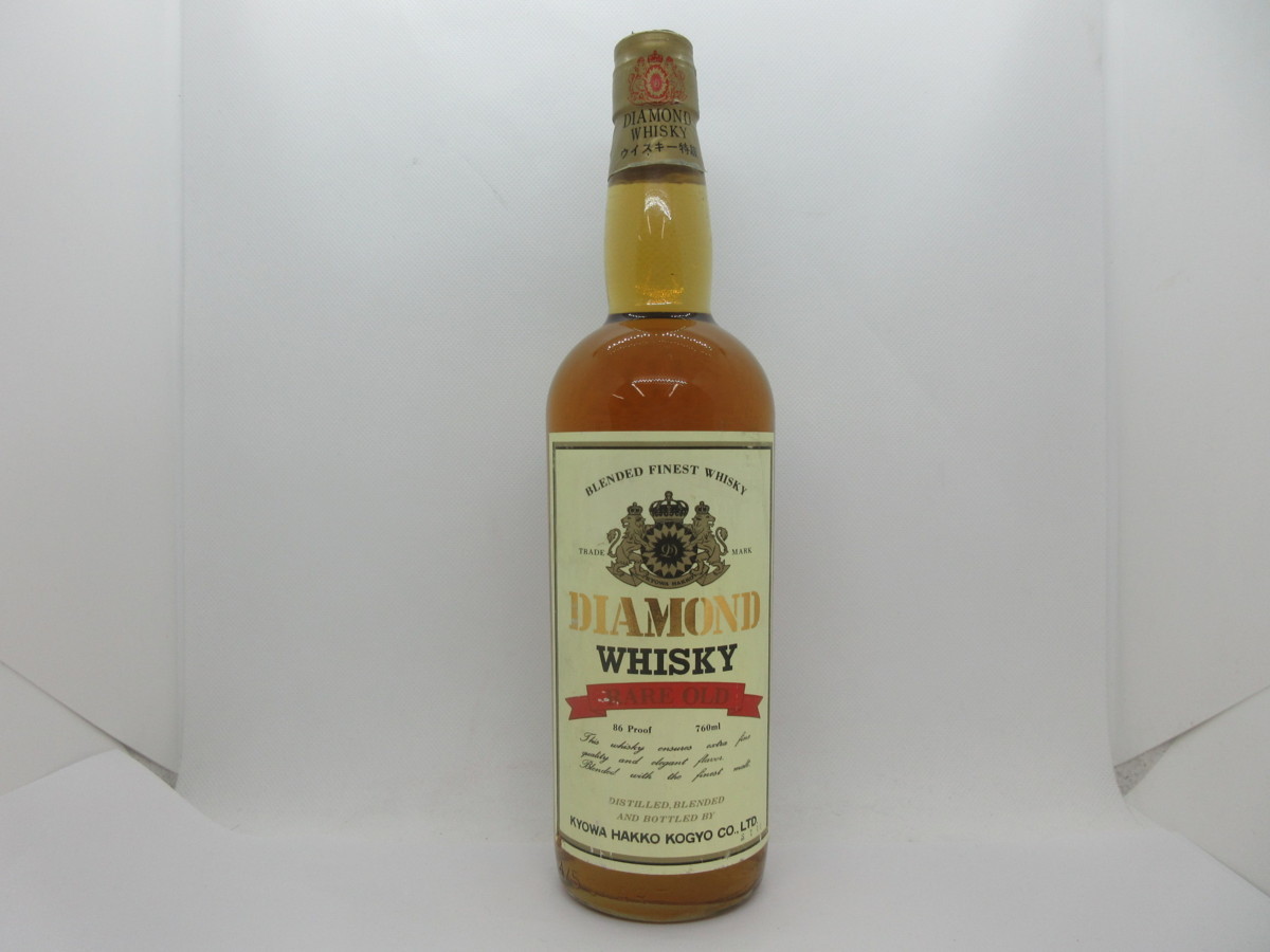 協和発酵 ダイアモンド ウイスキー レアオールド KYOWA HAKKO DIAMOND WHISKY 760ml 43% 国産 特級 未開栓 ...