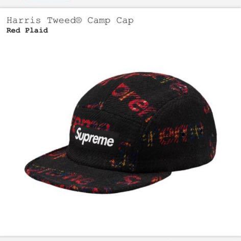 Supreme 18FW Week18 Harris Tweed Camp Cap Red Plaid シュプリーム キャンプキャップ Box Logo 国内正規品(帽子)｜売買された ...