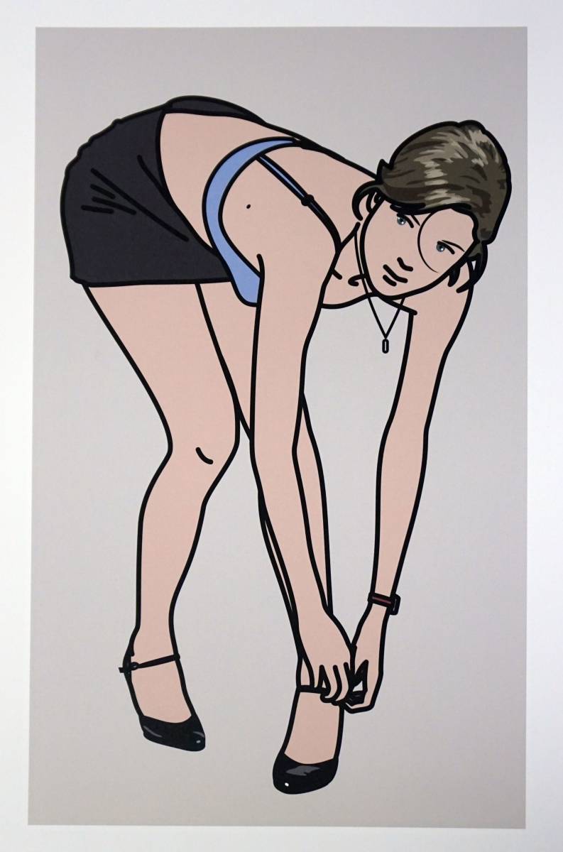 Julian Opie ジュリアンオピー Kiera with pendant from Twenty six Portraits Edition XLIV/L /kaws KYNE 村上隆 ...