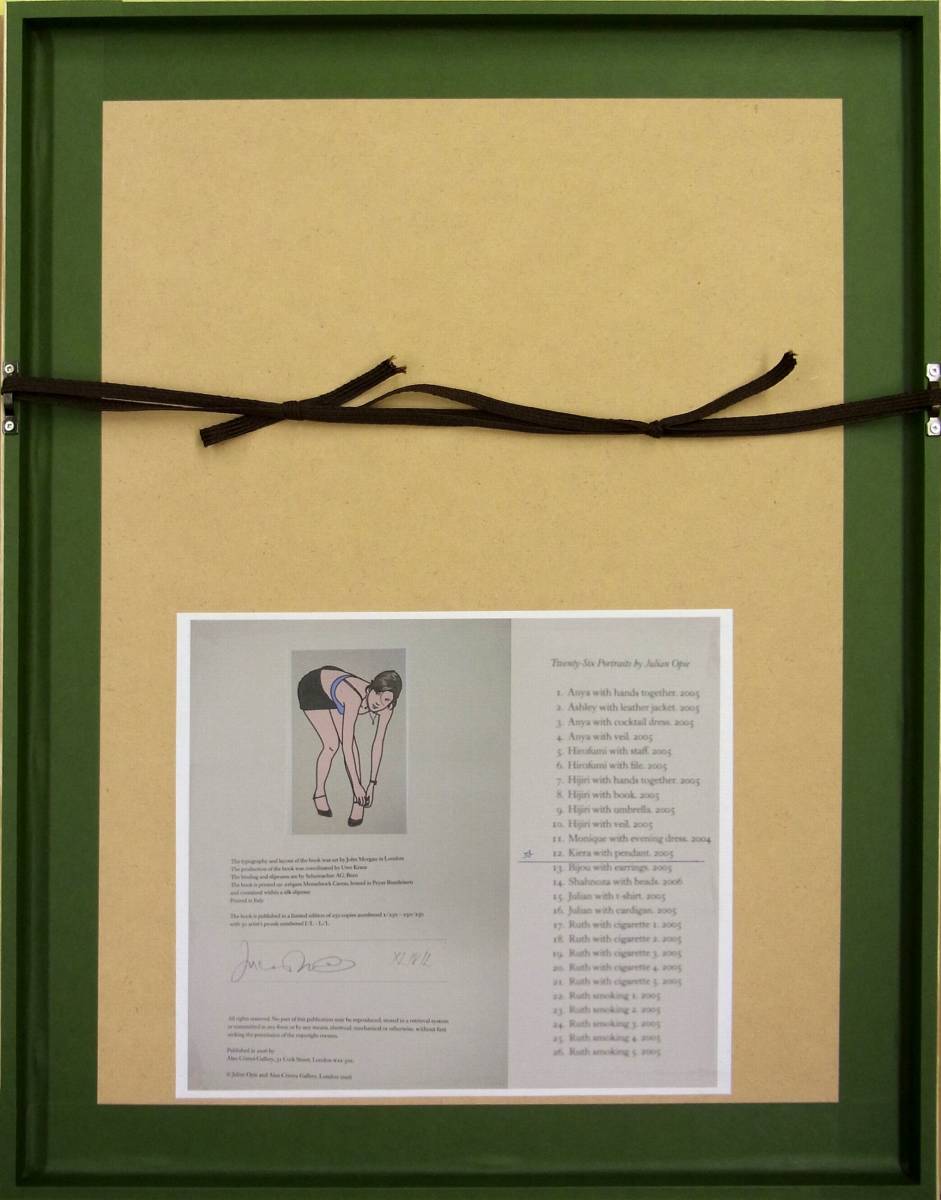 Julian Opie ジュリアンオピー Kiera with pendant from Twenty six Portraits Edition XLIV/L /kaws KYNE 村上隆 ...