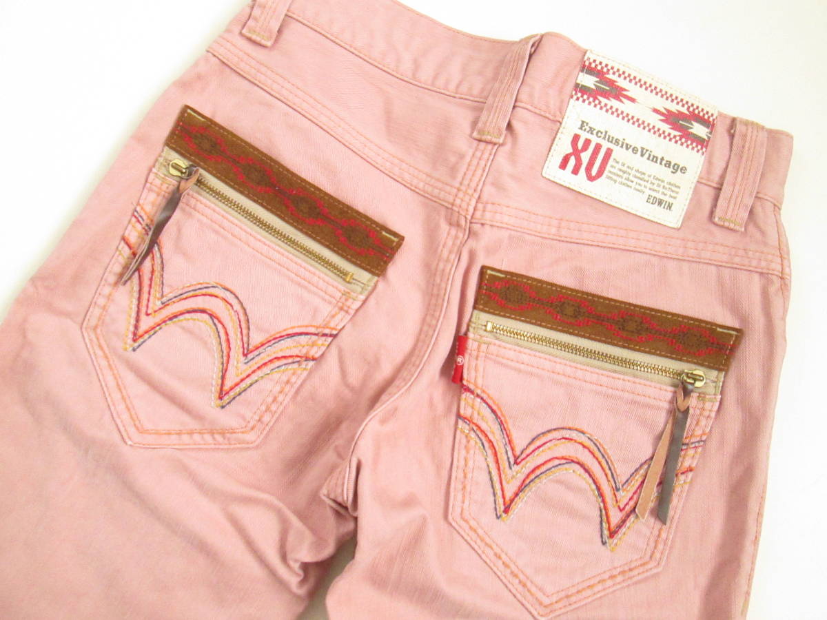 EDWIN XV エドウィン 4530 ウエスタン デニム ハーフ パンツ ショーツ ショート 短パン ピンク W28 ウエスト約78cm(W28以下)｜売買されたオークション情報、yahoo ...