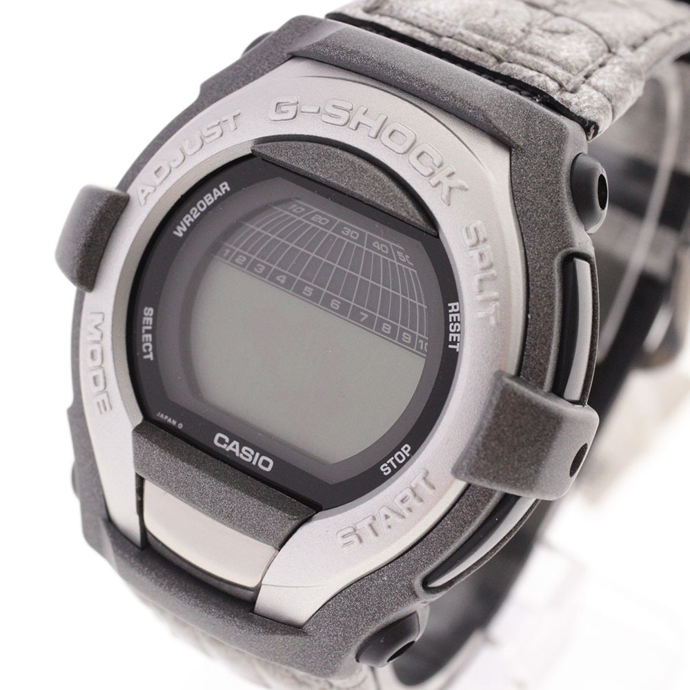 CASIO カシオ G-SHOCK 腕時計 GT-001 1595 G-COOL クォーツ アナログ 文字盤黒 約57.1g メンズ シルバー ...