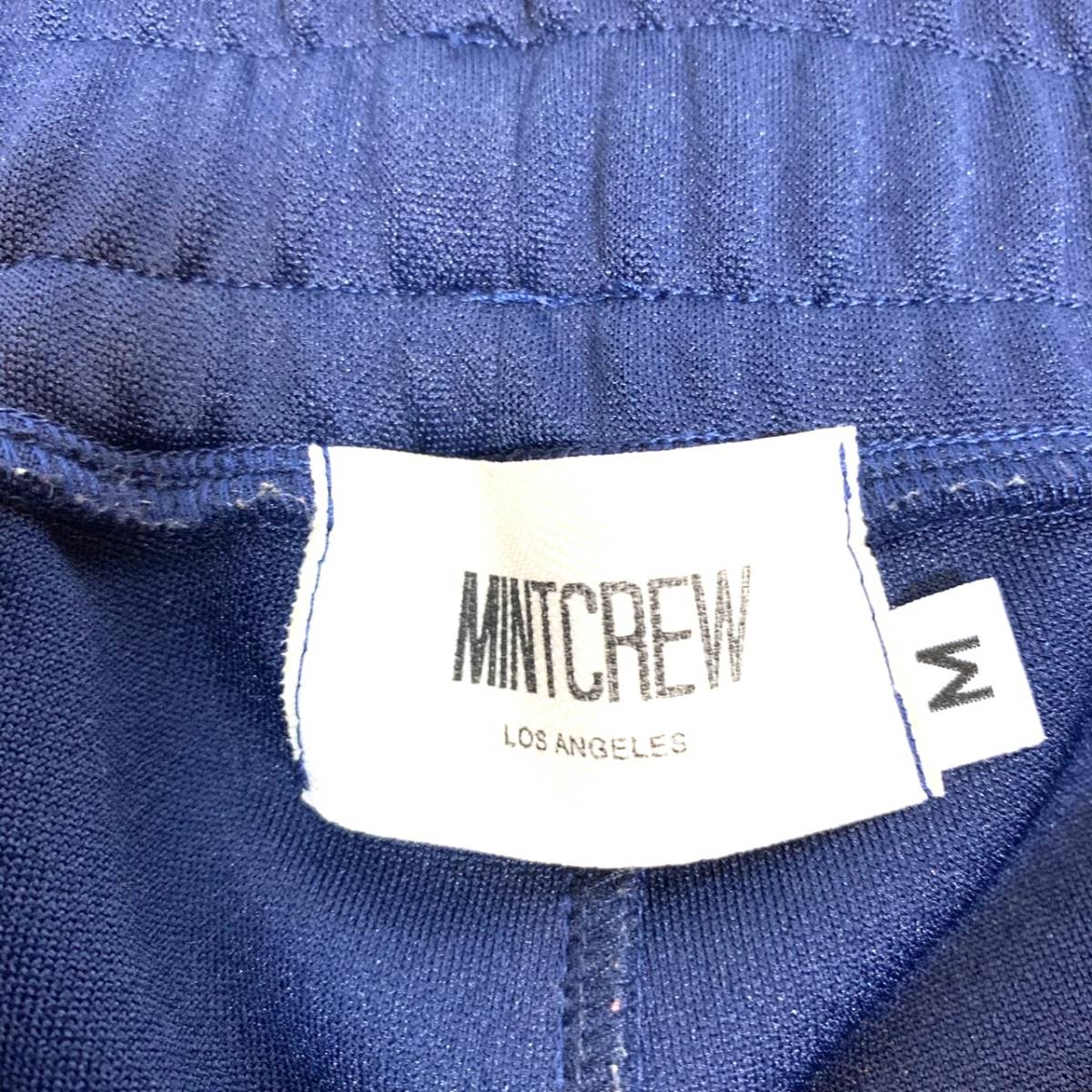 シルエット抜群★mintcrew ミントクルー トラック パンツ ジャージ ネイビー M★紺 サイドライン｜メンズファッション