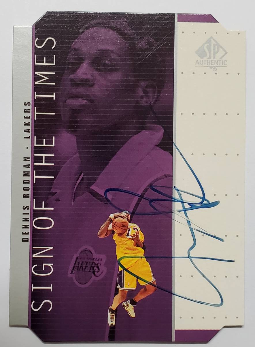 98/99 SP AUTHENTIC DENNIS RODMAN SIGN OF THE TIMES SILVER 直筆サインカード 送料無料 ...