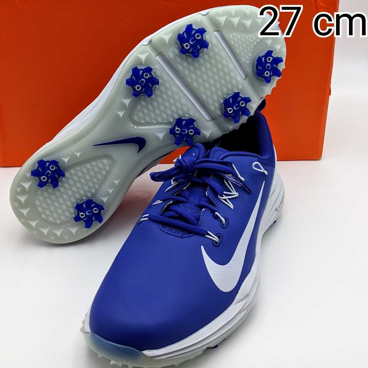 27cm NIKE Lunar Command 2 US:9 ナイキ ルナ コマンド ゴルフシューズ メンズ ブルー ホワイト BLUE ...