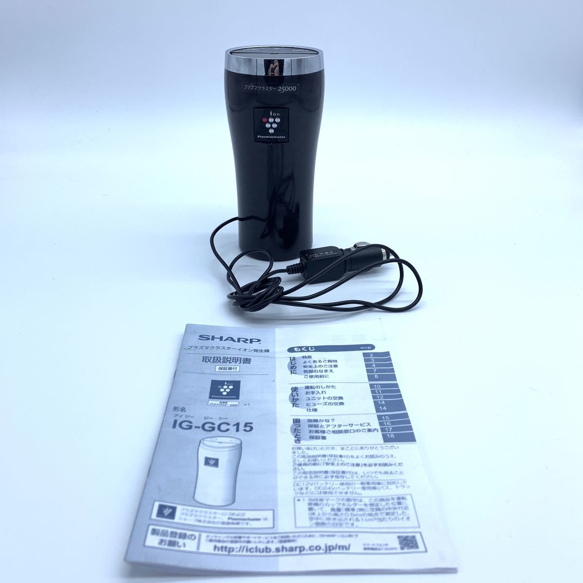 シャープ イオン発生機 プラズマクラスター25000搭載 車載用 ブラック IG-GC15-B SHARP(空気清浄機)｜売買されたオークション情報、yahooの商品情報をアーカイブ公開 ...