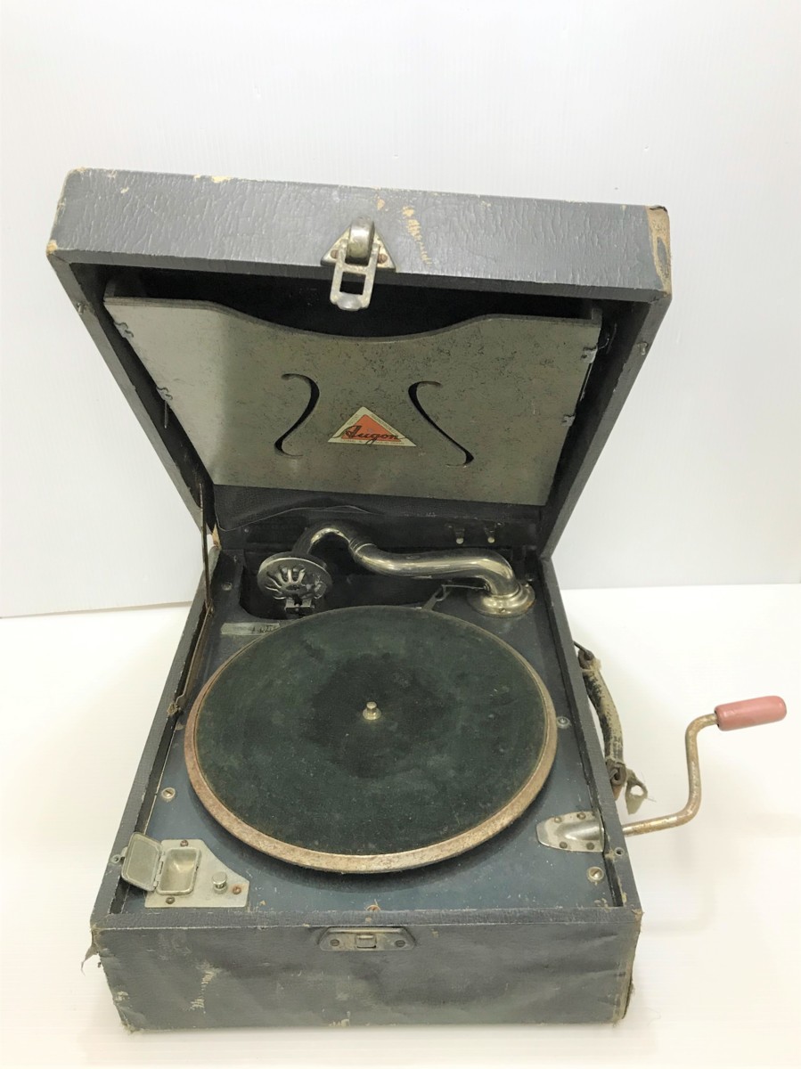 当時物 昭和 レトロ 手回し式 ポータブル蓄音機 Augon P-7 オウゴン ジャンク 現状品 1930年代(本体)｜売買されたオークション ...