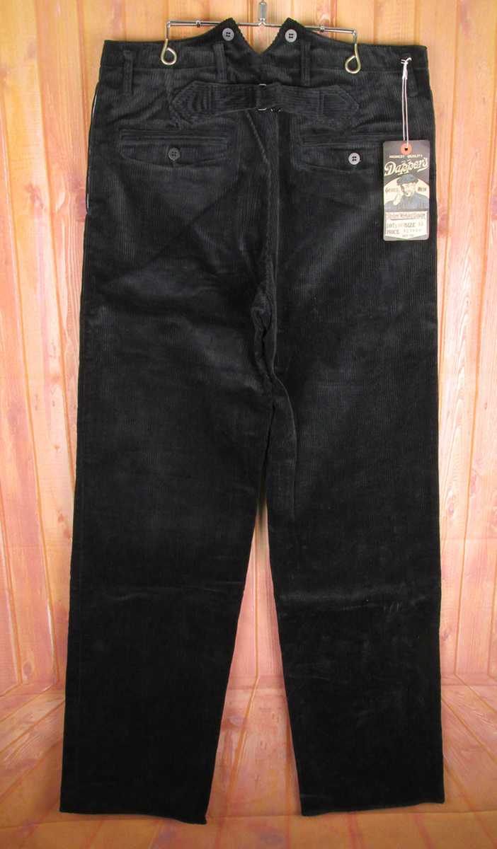 MAWKHP12524 Dapper's ダッパーズ LOT1365 コーデュロイパンツ W32 黒(Mサイズ)｜売買されたオークション情報、yahooの商品情報をアーカイブ公開 ...