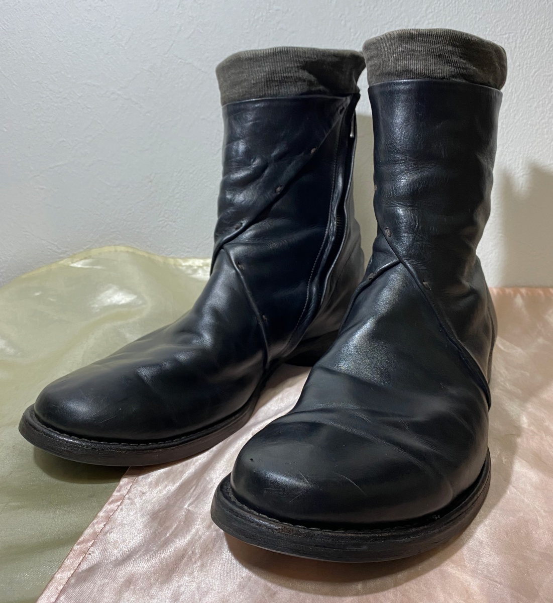 DEVOA GUIDIレザーサイドジップブーツ ブラック 黒 エクセラ グイディ シューズ 靴 カーフ アルチザン ヘビージャージ切替 FW-GHS(靴)｜売買されたオークション情報 ...