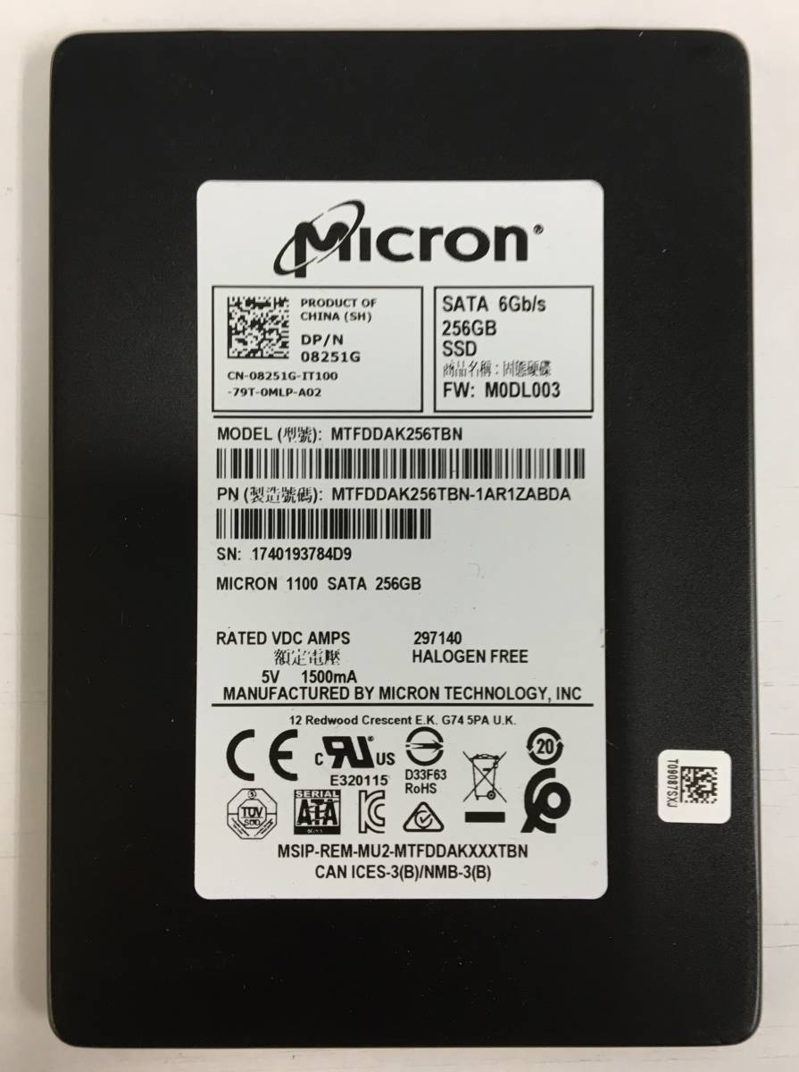 D122018-L-33-① Micron 256GB SSD SATA 2.5インチ 1点(256GB～)｜売買されたオークション情報 ...
