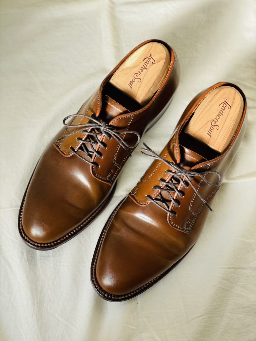 奇跡の一足 Alden ウイスキーコードバンプレーントゥ レザーソウル別注 D6416 ハンプトンラスト 71/2D 検：レアカラー シガー ...