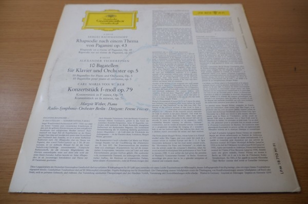 W1-209＜LP/独盤/美盤＞ Rachmaninoff: Paganini - Rhapsodie / Tscherepnin: 10 ...