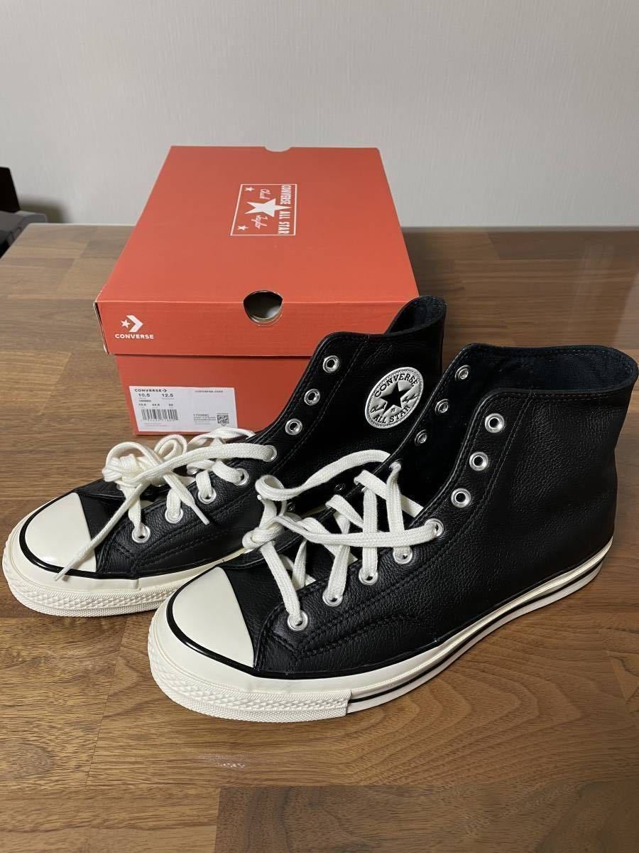 コンバース CT70 ブラック レザー 29cm US10.5 海外限定 日本未発売 CONVERSE CHUCK Taylor Hi ハイカット チャックテイラー シボ革(29.0cm ...
