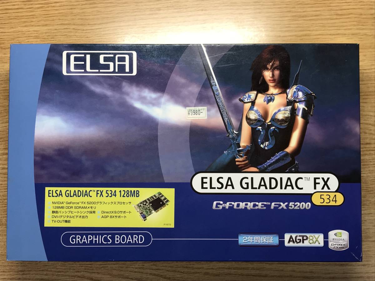 ELSA NVIDIA GeFORCE FX5200 FX 534 128MB AGP 検 グラフィックスボード(AGP)｜売買された ...