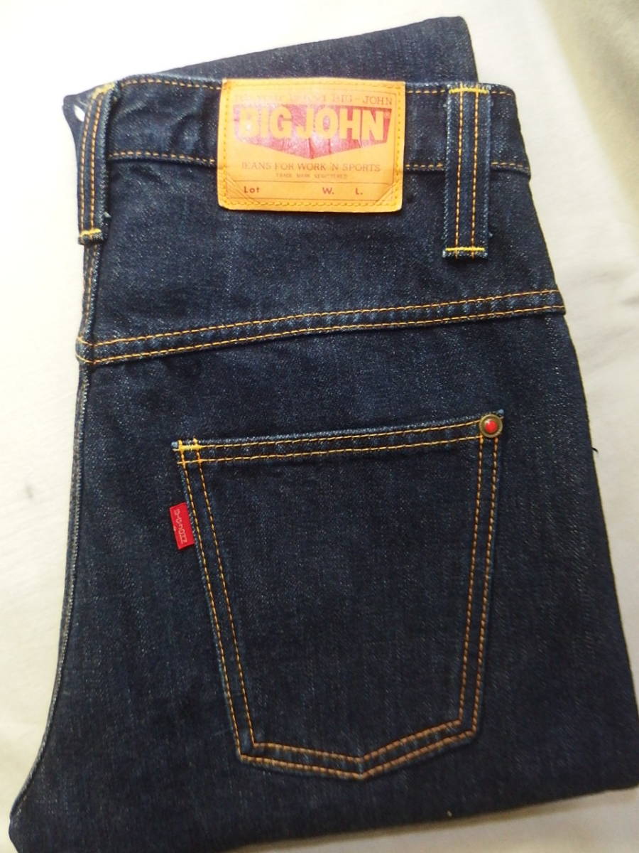 濃紺 BIG JOHN/TAKEO KIKUCHI ビッグジョン タケオキクチ TK コラボジーンズ デニム 日本製 サイズ2 セルビッチ ...