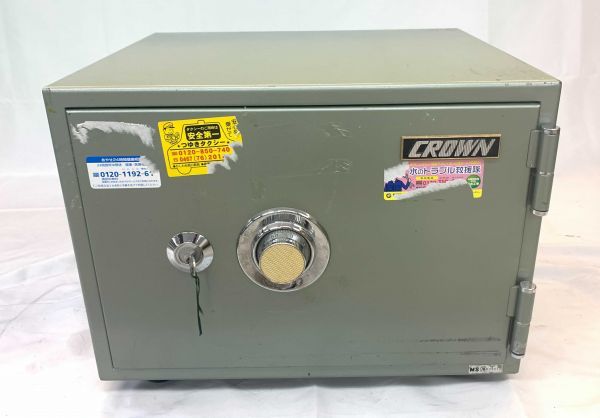 クラウン 金庫 JIS S1037 扉付耐火庫 昭和53年 鍵付 CROWN ダイヤル式 防犯 セキュリティ YSJI0425-16(金庫 ...