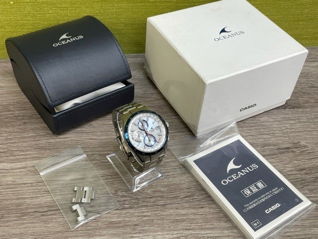 DK 3344 CASIO OCEANUS カシオ オシアナス 5347 OCW-T2610 メンズ腕時計 電波 ソーラー 替えコマ有 非稼働 ...