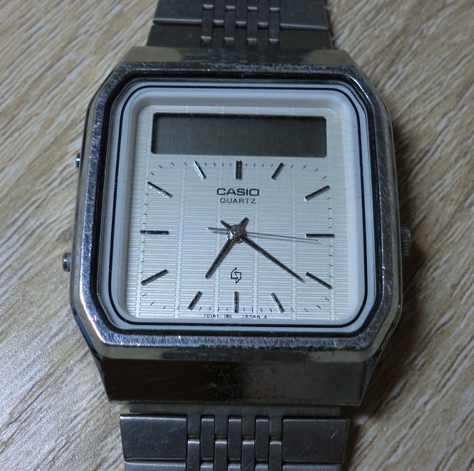 難あり カシオ AT-552 銀色 リードセンサー 電池切れ 昭和ウォッチ 1980年代 不動品 ジャンク CASIO READ SENSOR ...