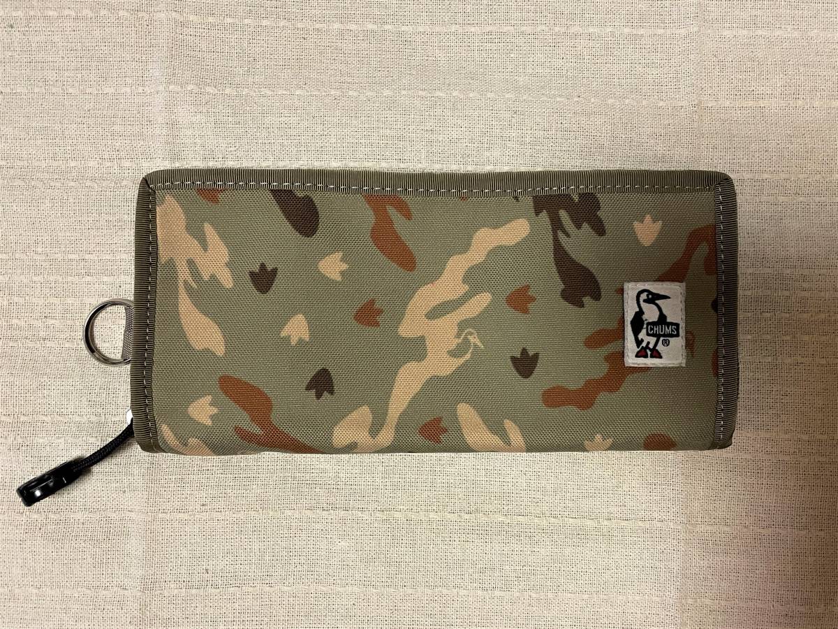 CHUMS チャムス ラウンドファスナー 長財布 ロングウォレット Nature Booby Camo柄 Eco Billfold ...