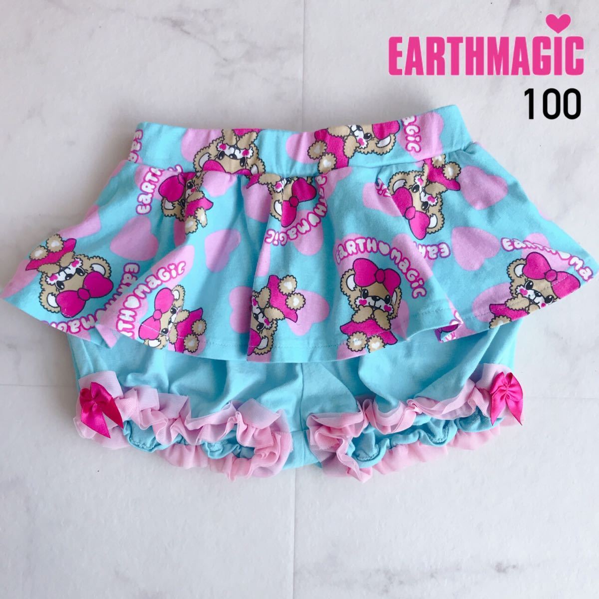 100 EARTHMAGIC アースマジック マフィーちゃん スカパン ショーパン スカート パンツ マフィー 総柄 キッズ 夏物(100（95～104cm）)｜売買されたオークション情報 ...