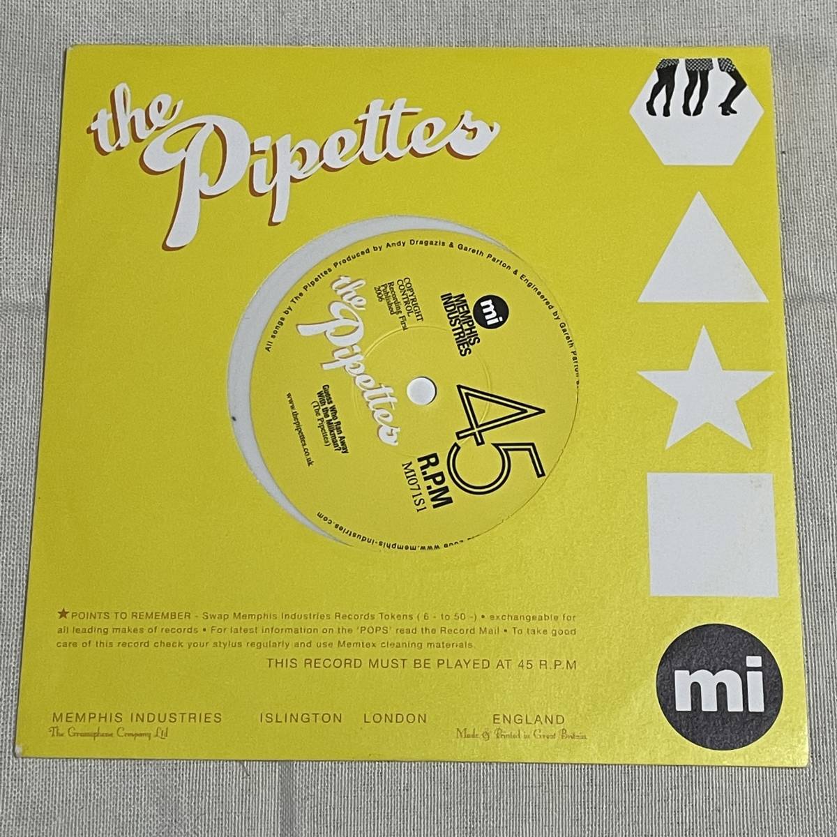 wall of soundな一番 曲 The Pipettes - Pull Shapes 7インチ ギターポップ ネオアコ UKインディ ...
