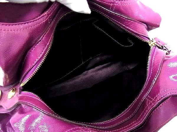 1円 COACH コーチ 15734 パテントレザー ゴールド金具 ショルダーバッグ 肩掛け レディース ワインレッド系 M4463Bオ(女性 ...