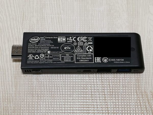 ★送料無料★Intel Compute Stick スティック型コンピューター Windows 10 Home インテルAtom x5 ...
