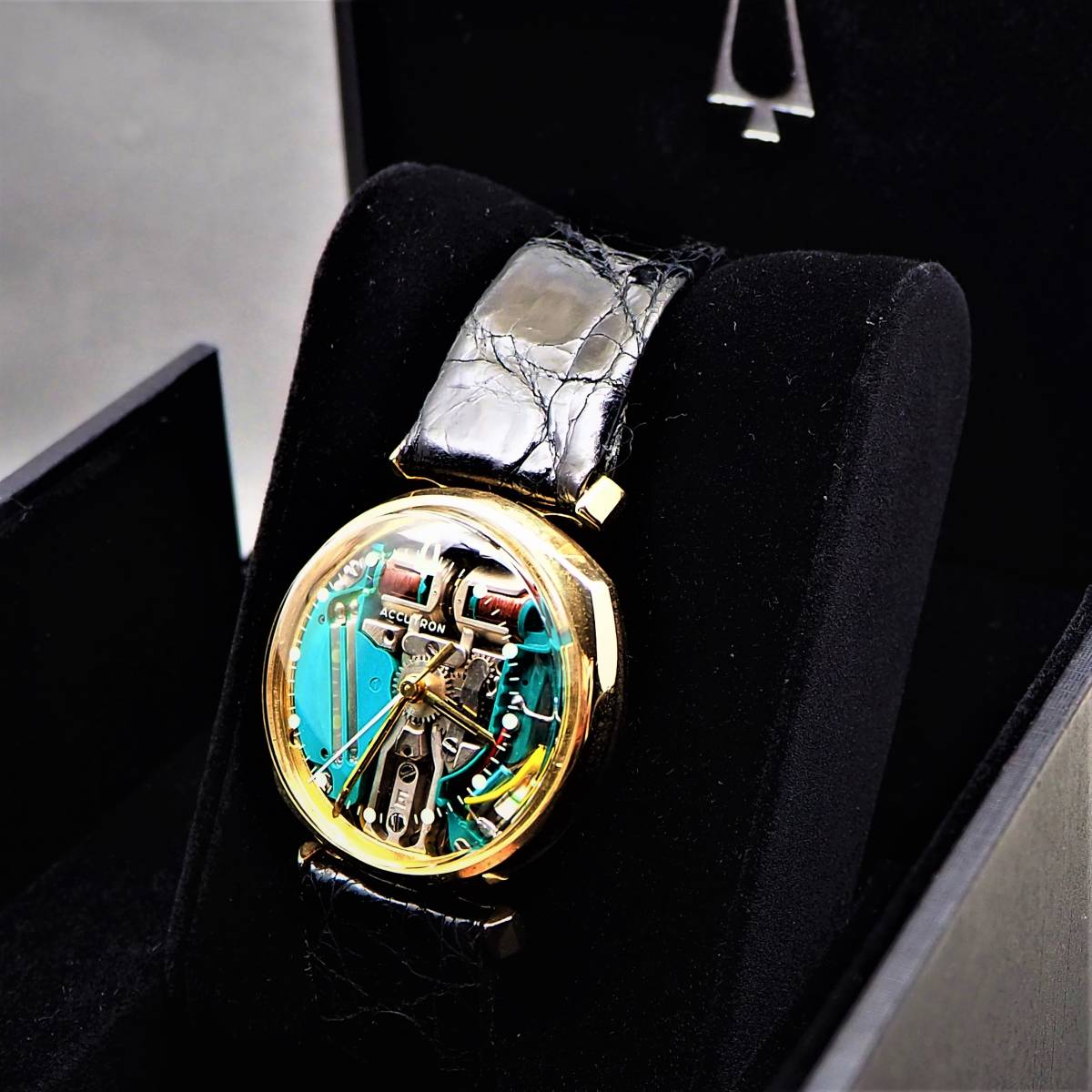 ミントコンディション 14金無垢 OH済み ブローバBULOVA アキュトロンAccutron Spaceview Alpha M1 1961 ...