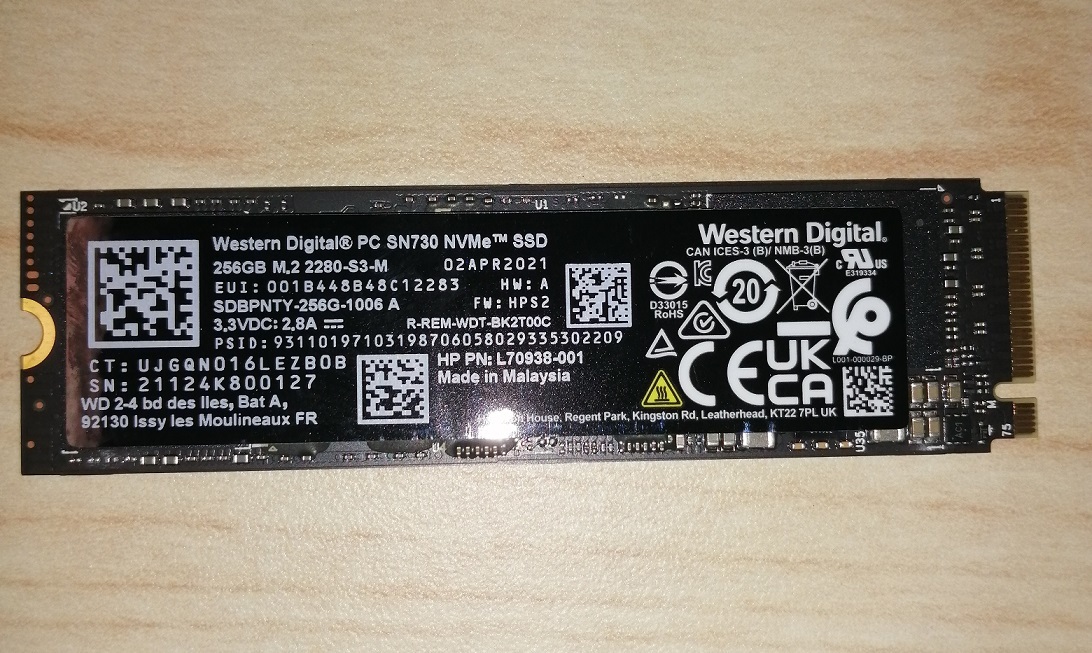 WD PC SN730 256GB M.2 2280 NVMe 高速タイプ WD BLACK PCIe Gen3 x4 Western ...