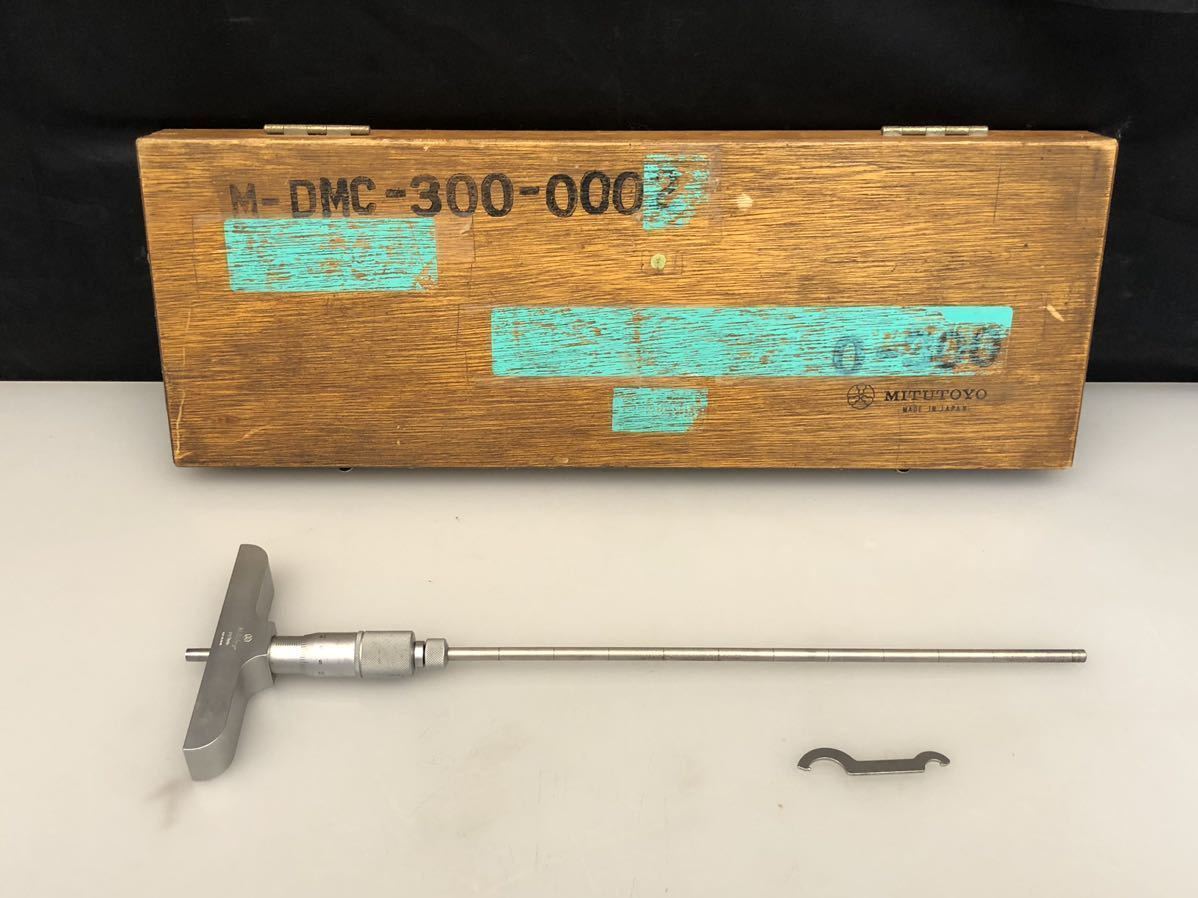 MITUTOYO ミツトヨ 替えロット型 M-DMC-300-0002/0006/006 0.01mm デプスマイクロメータ 513753 測定器 ケース付き E996 AKARI(ノギス ...