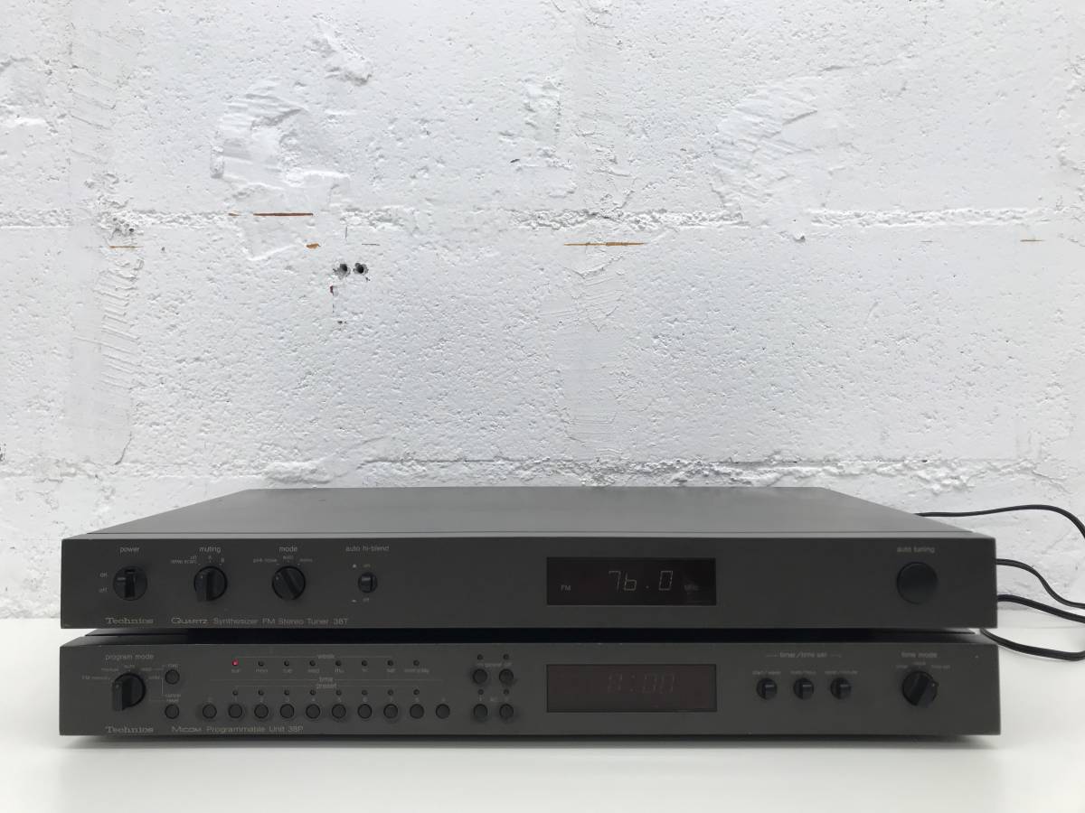 a0929-07 Technics ST-9038T / SH-9038P テクニクス ステレオチューナー / タイマー 2台セット 通電確認 ...