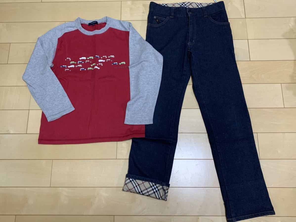 バーバリー burberry ロンT ジーンズ 上下セット 140 used(セット、まとめ売り)｜売買されたオークション情報、yahooの商品情報をアーカイブ公開 - オークファン ...