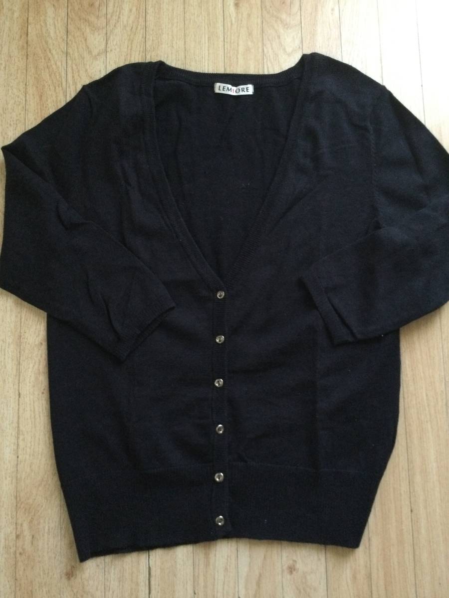 LEMIORE 七分袖丈Vネックカーディガン／サイズL(Lサイズ)｜売買されたオークション情報、yahooの商品情報をアーカイブ公開 - オークファン（aucfan.com）