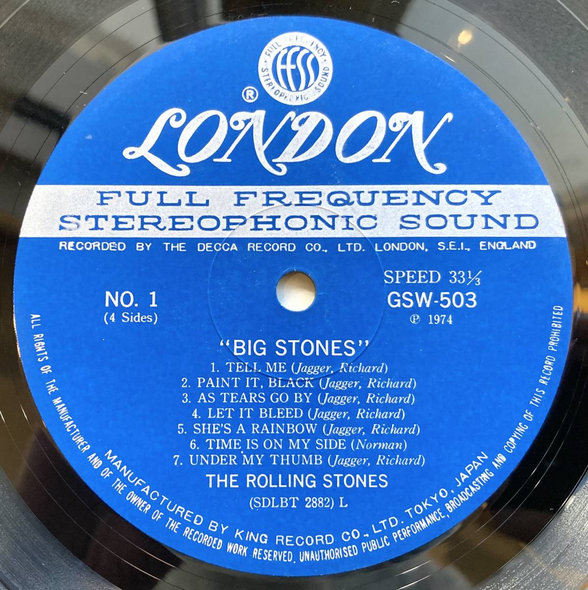 JKT傷み有り The Rolling Stones / Big Stones London Records GSW-503/4 2LP ...