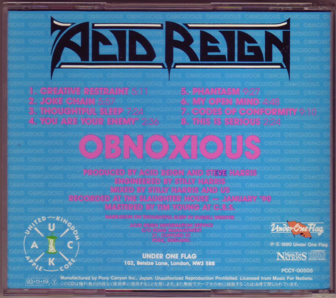 ACID REIGN OBNOXIOUS 帯付き国内盤 PCCY-00505(一般)｜売買されたオークション情報、yahooの商品情報を ...